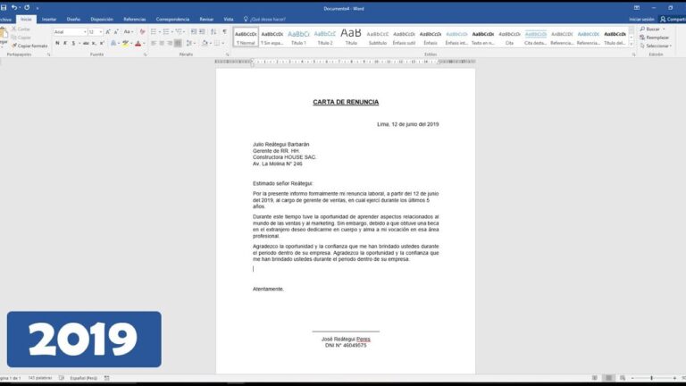 Modelo de Carta de Cese Voluntario del Trabajador: Ejemplo y Guía ...